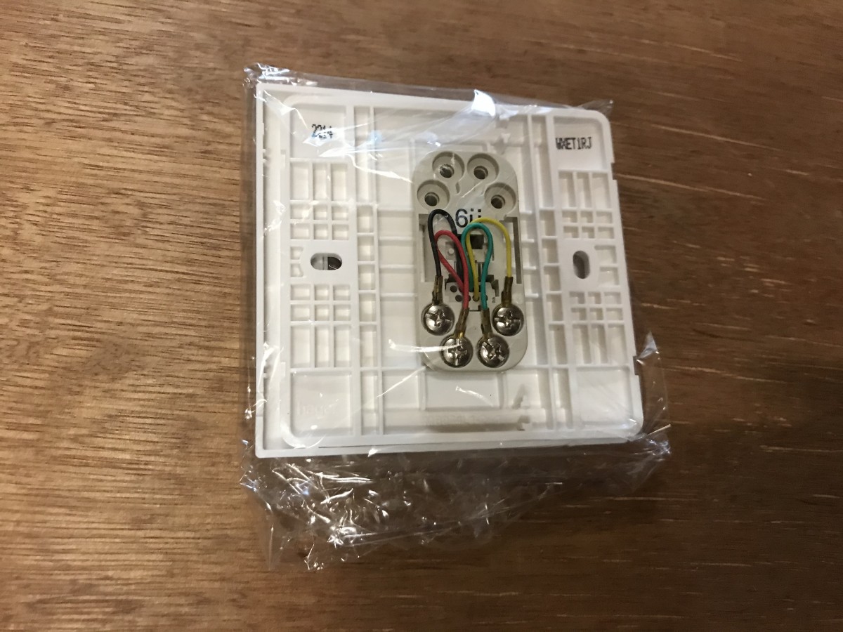 Hager 1G RJ11 Stylea Tel Outlet-White